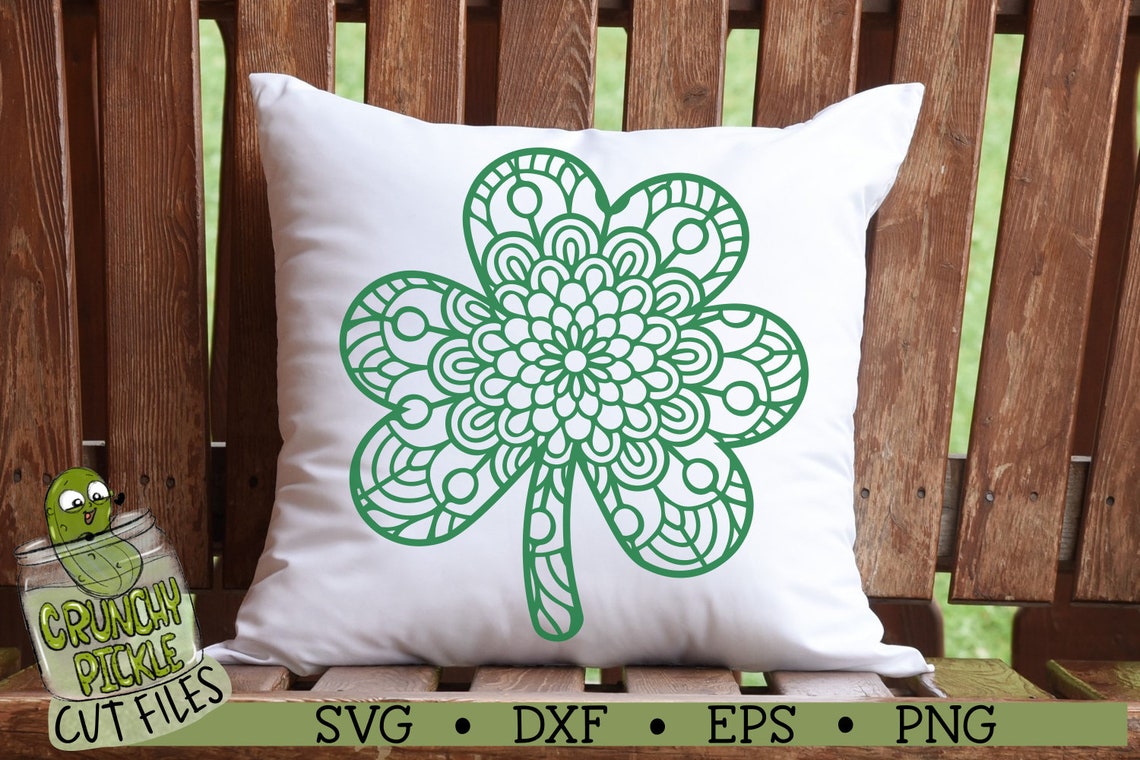 Mandala Clover Svg File Dxf Eps Png St. Patrick's Day | Etsy