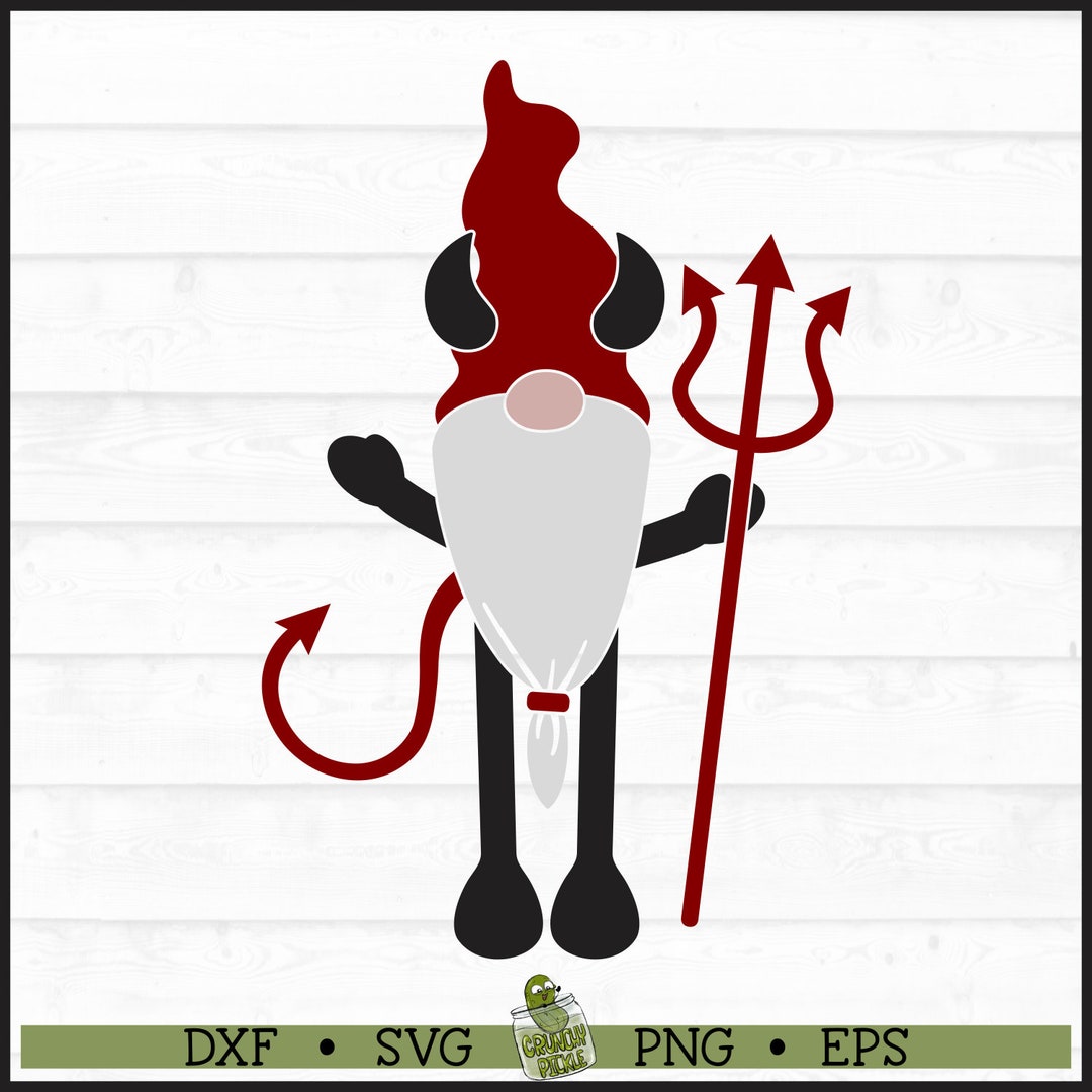 Halloween Gnome Devil SVG File, Dxf, Eps, Png, Halloween Gnome Svg ...