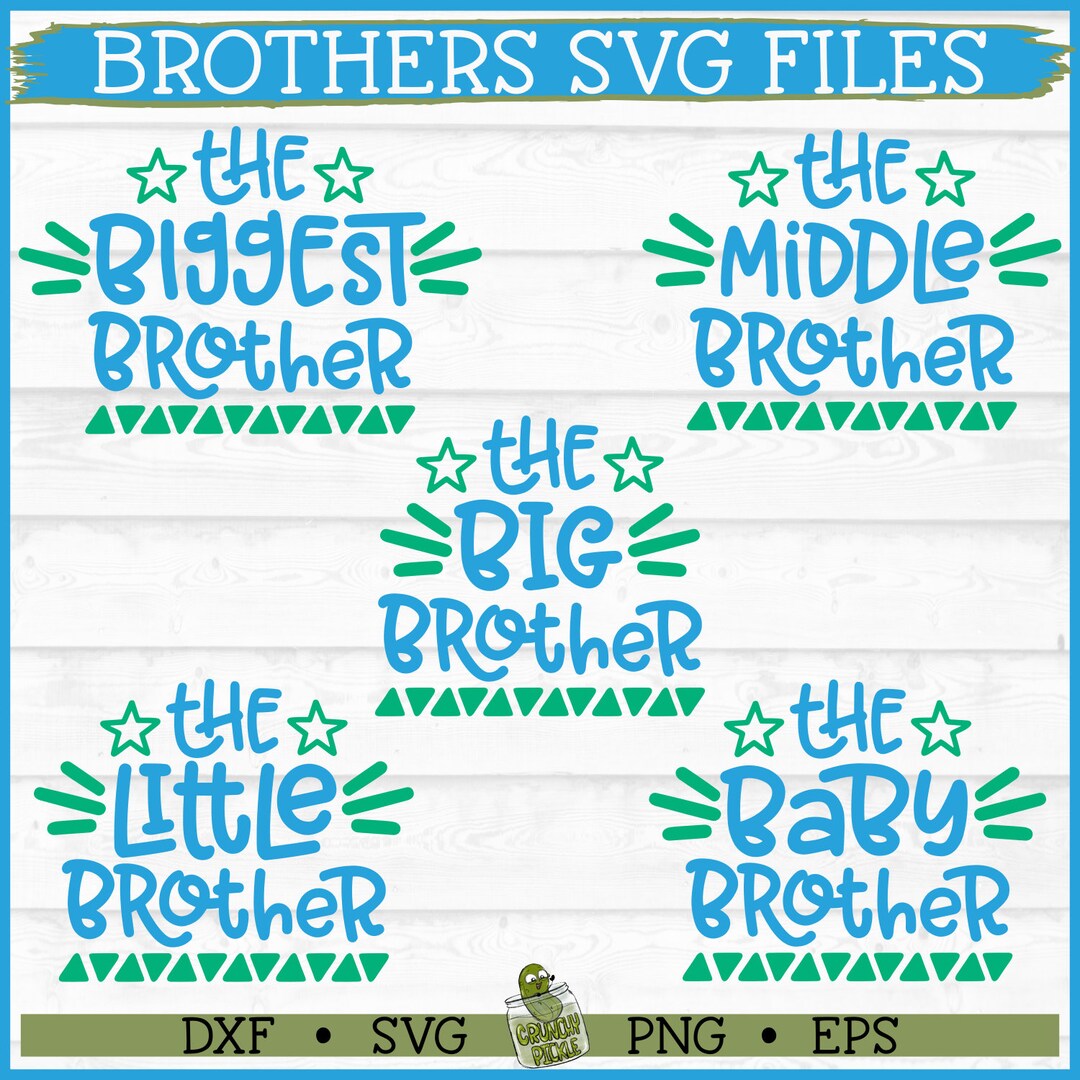 Brothers SVG File, Dxf, Eps, Png, Big Brother Svg, Little Brother Svg ...