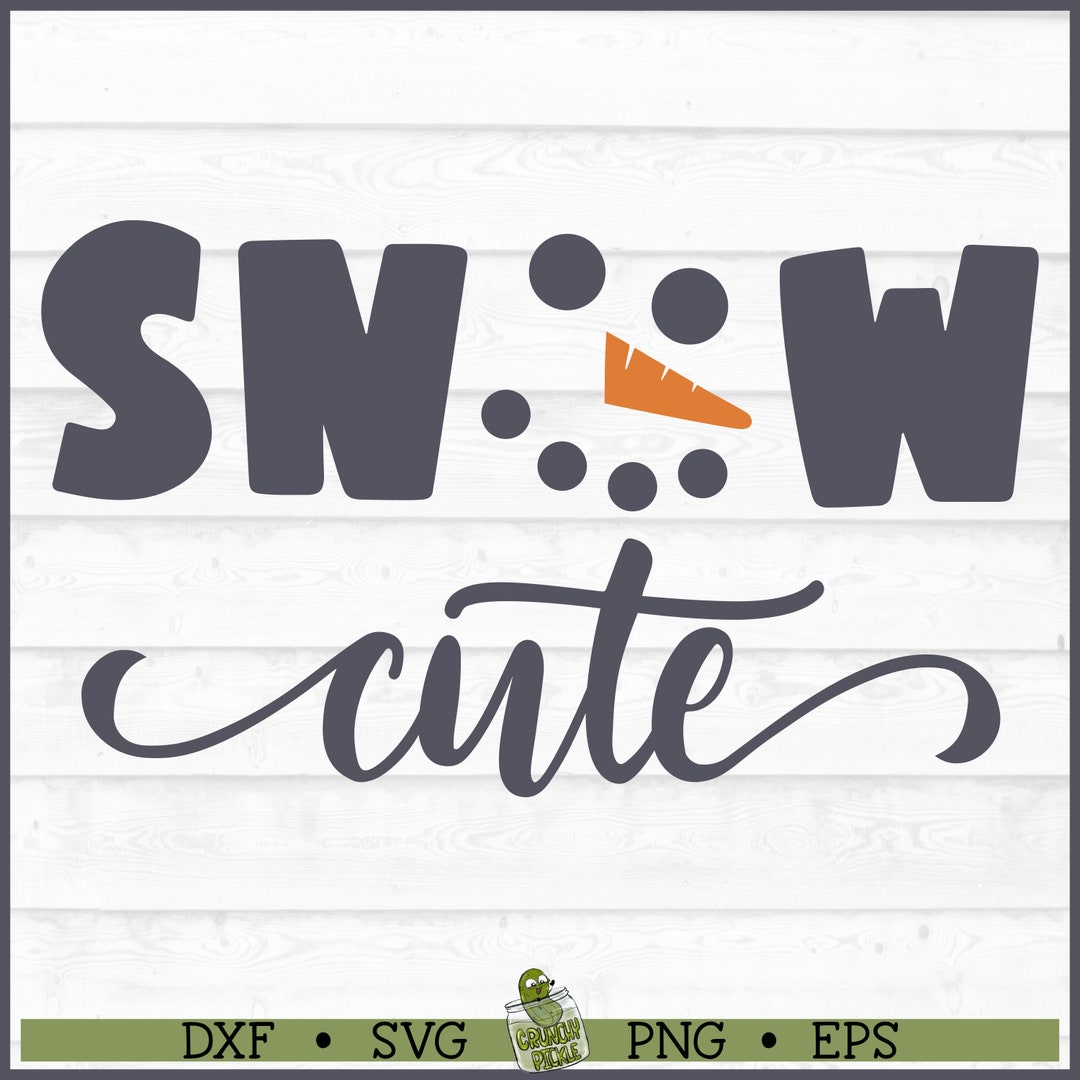 Snow Cute Snowman SVG File, Dxf, Eps, Png, Snow Cute Svg, Winter Svg ...