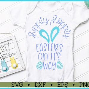 Hippity Hoppity Easter's on It's Way SVG File, Eps, Png, Egg Hunt Svg ...