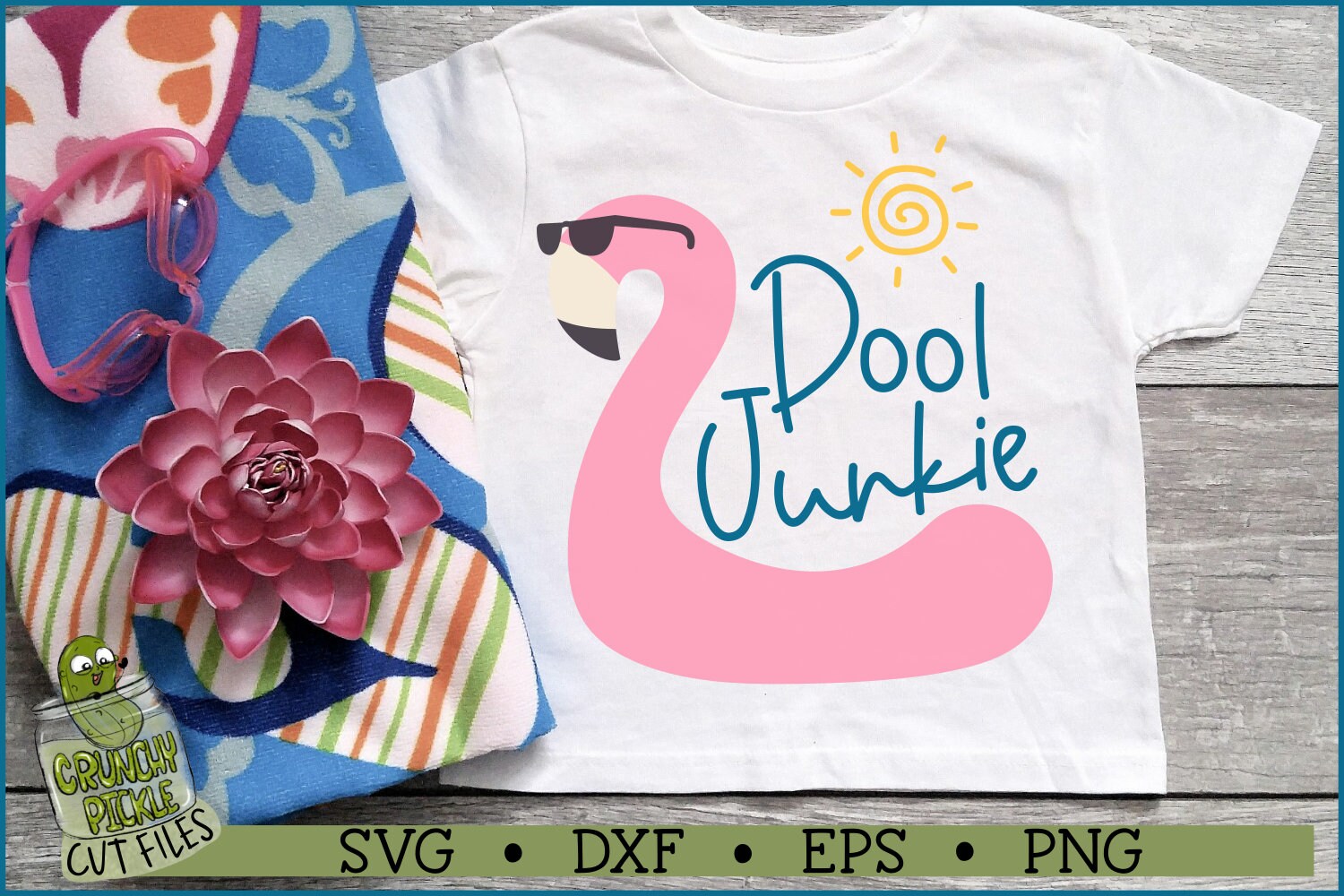 Pool Junkie Flamingo SVG File Dxf Eps Png Summer Svg Pool - Etsy
