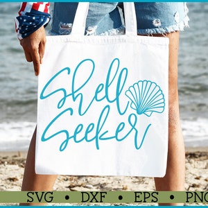 Shell Seeker SVG File, Dxf, Eps, Png, Beach Svg, Seashell Collector Svg ...
