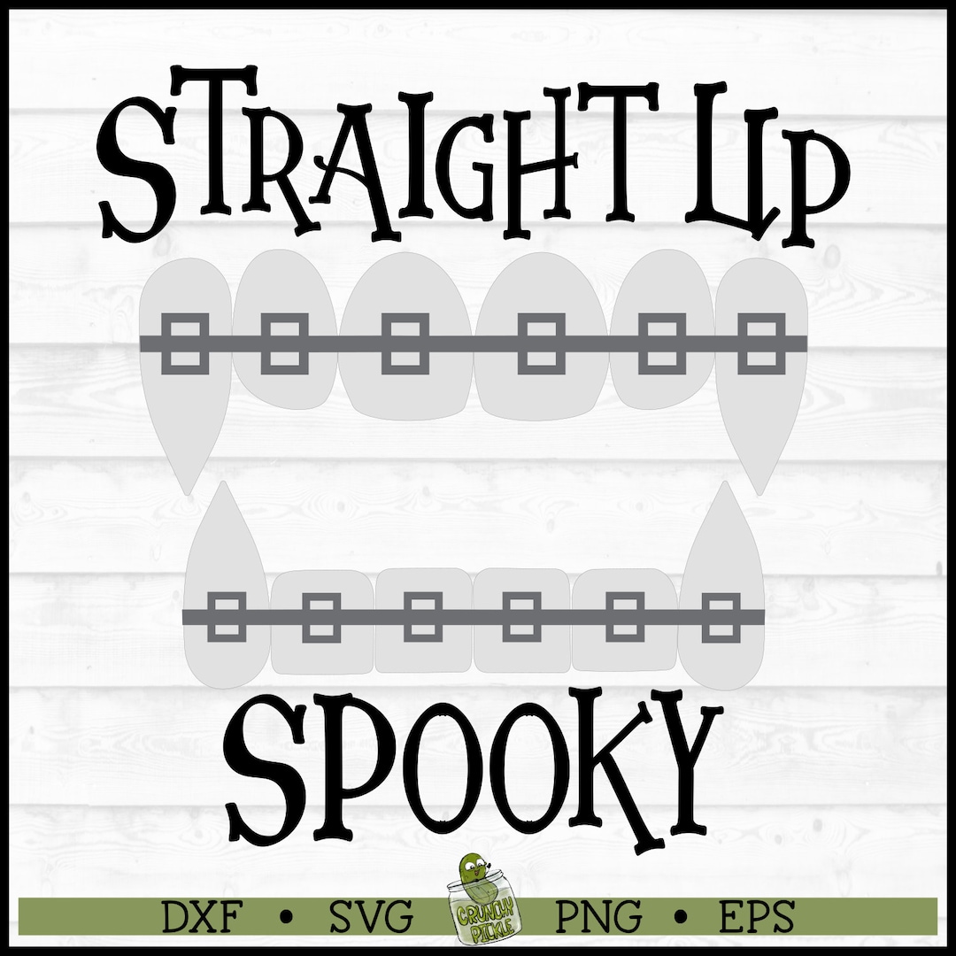 Vampire Braces SVG File, Dxf, Eps, Png, Halloween Svg, Fangs Svg ...