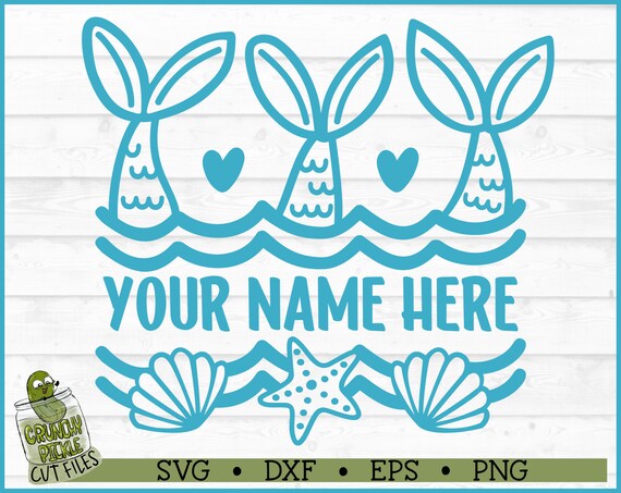 Mermaid Monogram SVG File Dxf Eps Png Mermaid Svg Mermaid - Etsy