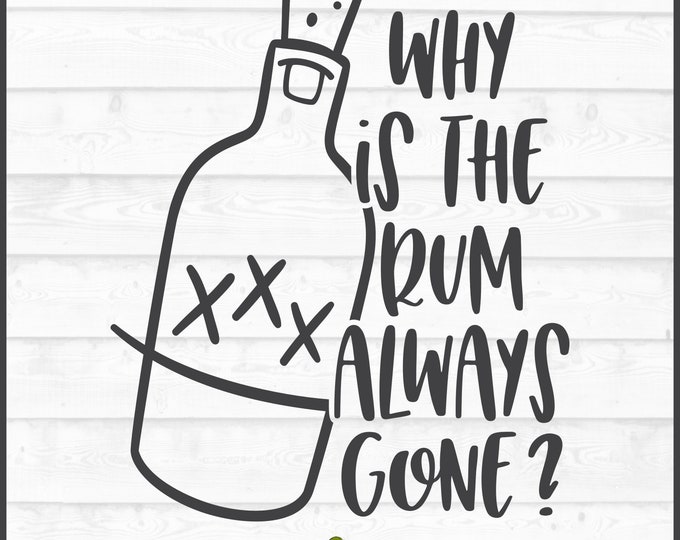 Why is the Rum is Always Gone Cut File for Silhouette and Cricut ...