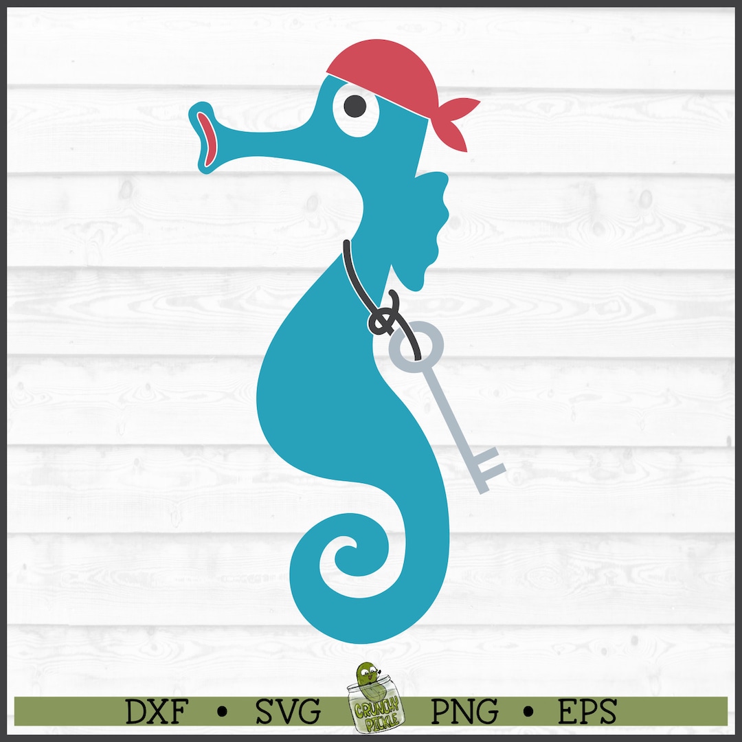Pirate Seahorse SVG File, Dxf, Eps, Png, Pirate Svg, Seahorse Svg ...