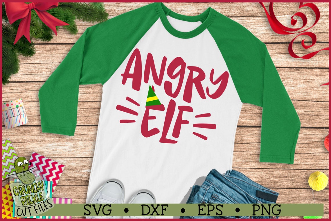 Angry Elf Christmas SVG File Dxf Eps Png Elf Svg Elf - Etsy