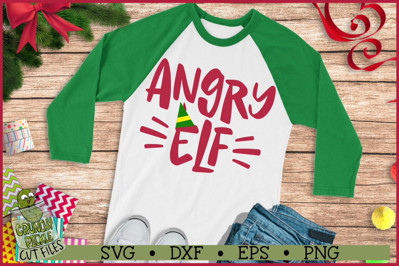 Angry Elf Christmas SVG File Dxf Eps Png Elf Svg Elf - Etsy