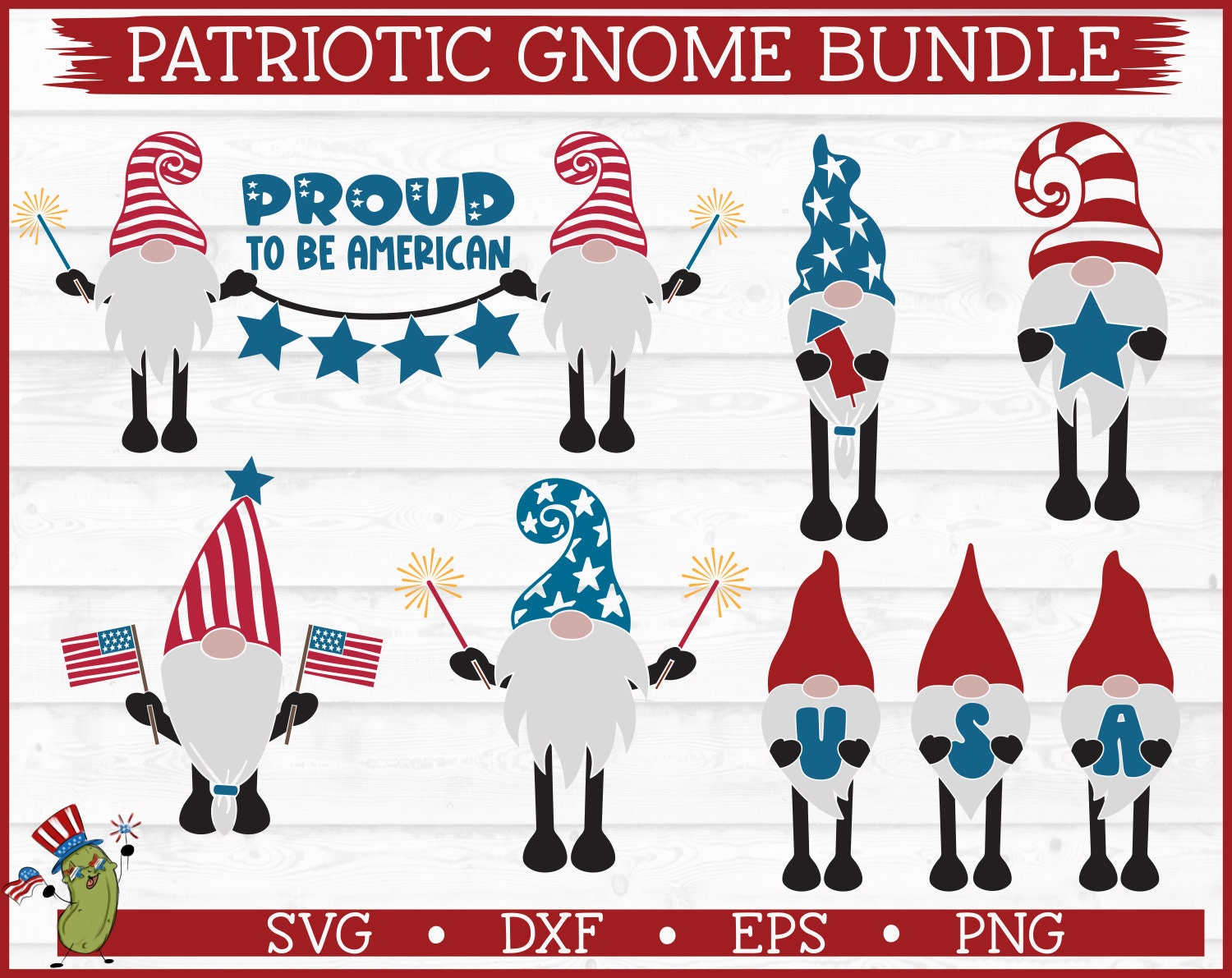 Patriotic Gnomes SVG Bundle Dxf Eps Png Patriotic Svg - Etsy
