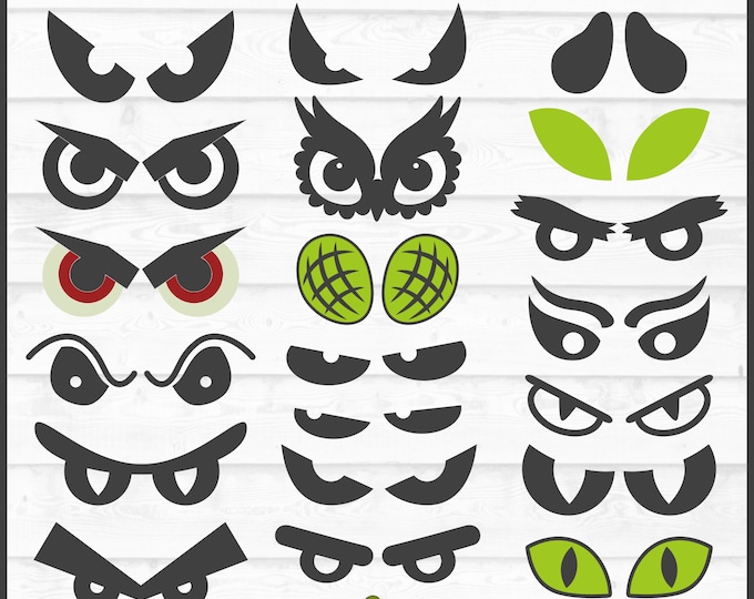 Spooky Eyes Svg Monster Eyes Svg Halloween Cutting File Scary Clipart ...