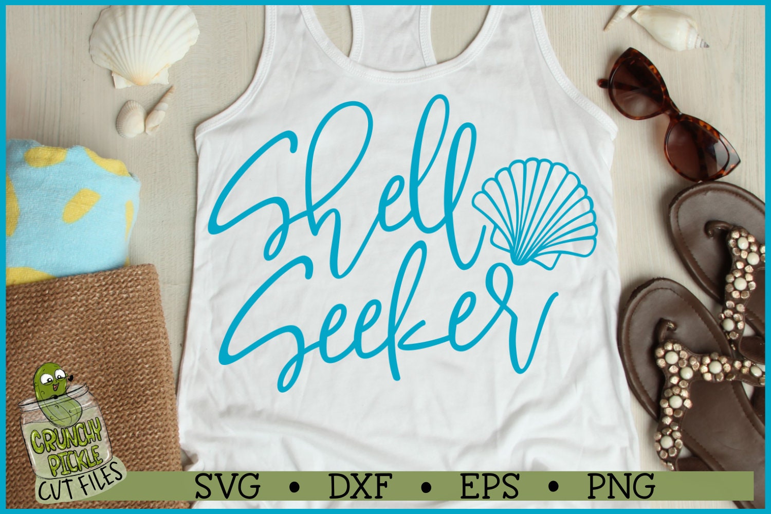 Shell Seeker SVG File Dxf Eps Png Beach Svg Seashell - Etsy