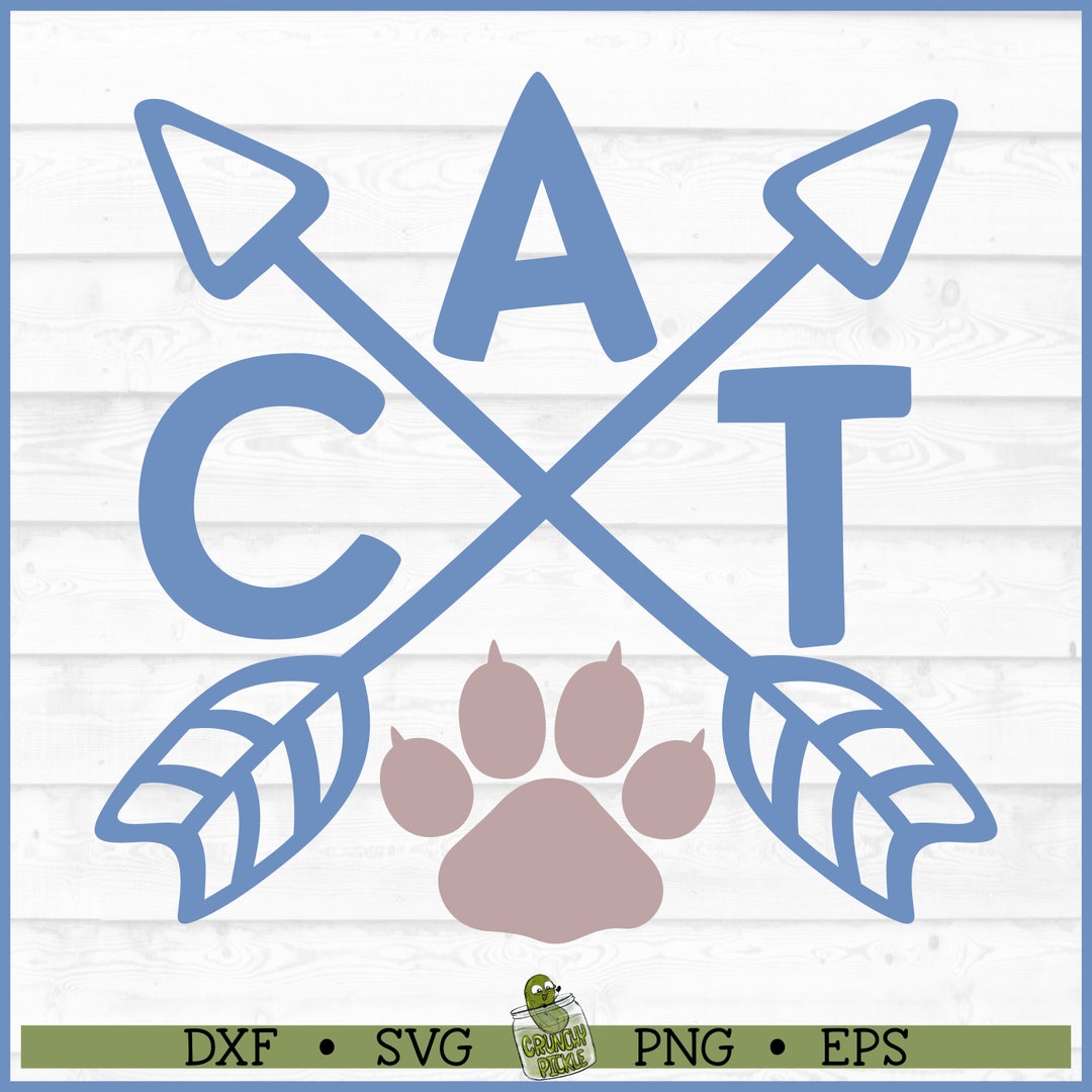 Cat Arrows SVG File, Dxf, Eps, Png, Cat Svg, Cat Mom Svg, Cat Rescue ...