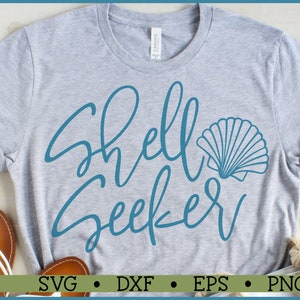 Shell Seeker SVG File, Dxf, Eps, Png, Beach Svg, Seashell Collector Svg ...