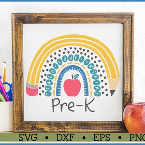 Boho Rainbow Teacher SVG, Dxf, Eps, Png, School Svg, Back to School Svg ...