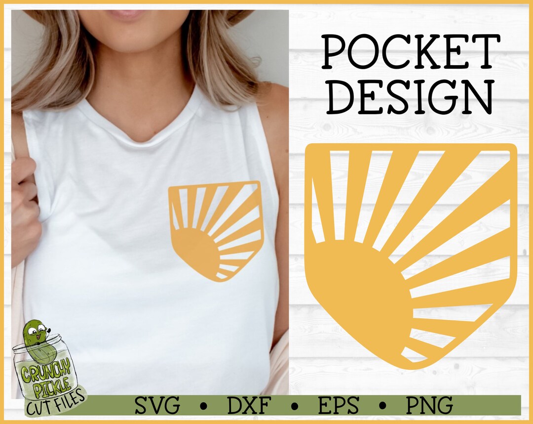Sun Rays Pocket Design SVG Archivo dxf eps png Shirt - Etsy México