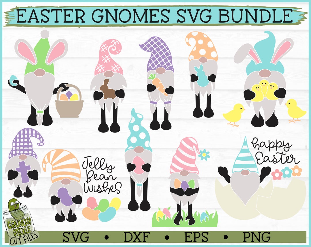 Easter Gnomes SVG Bundle Dxf Eps Png Easter Svg Bundle - Etsy
