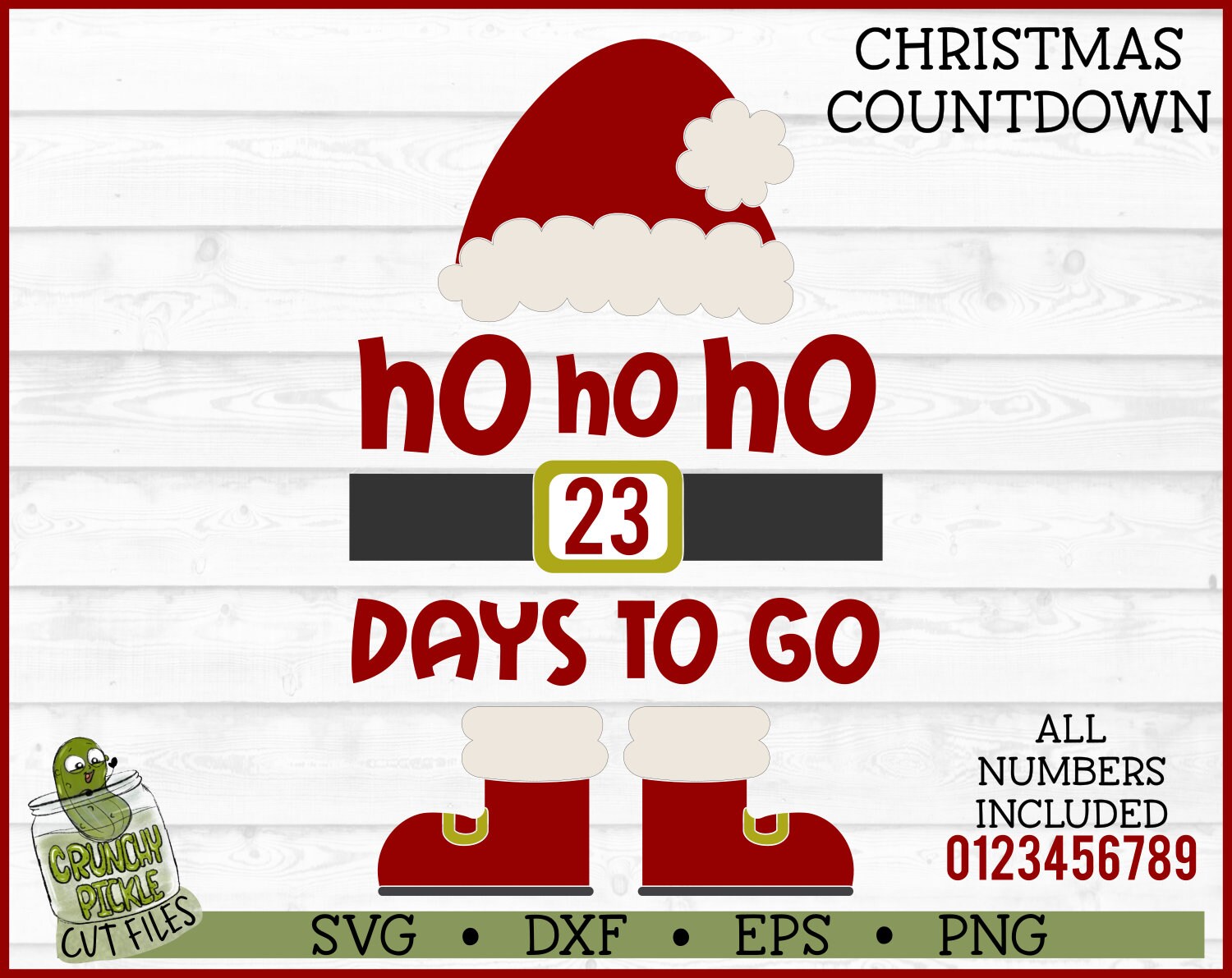 Christmas Countdown SVG File Santa Christmas Countdown Svg - Etsy