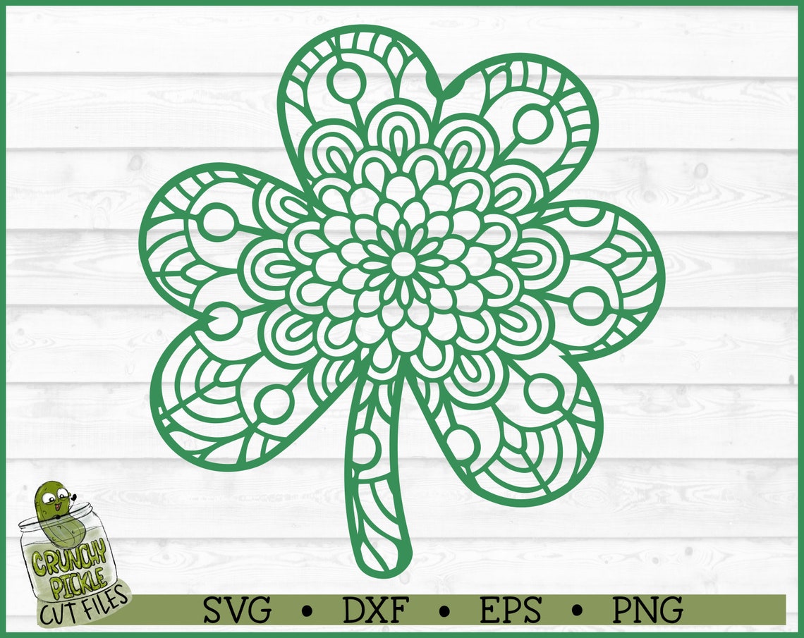 Mandala Clover Svg File Dxf Eps Png St. Patrick's Day | Etsy