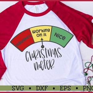 Christmas Meter SVG File, Dxf, Eps, Png, Naughty Svg, Nice Svg, Santa's ...