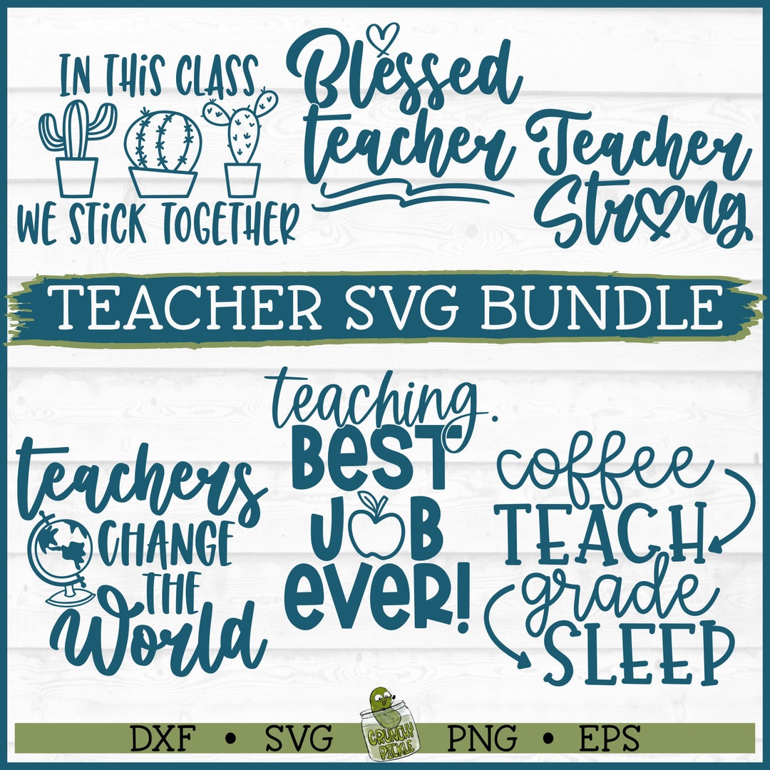 Teacher SVG Bundle, Dxf, Eps, Png, School Svg, Classroom Svg ...