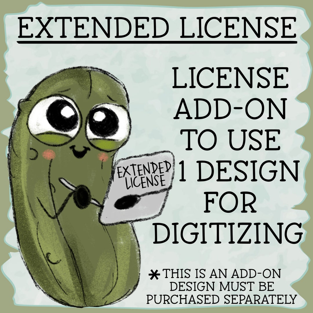 Extended Commercial Digitizing License - Add-on Extended License for ...