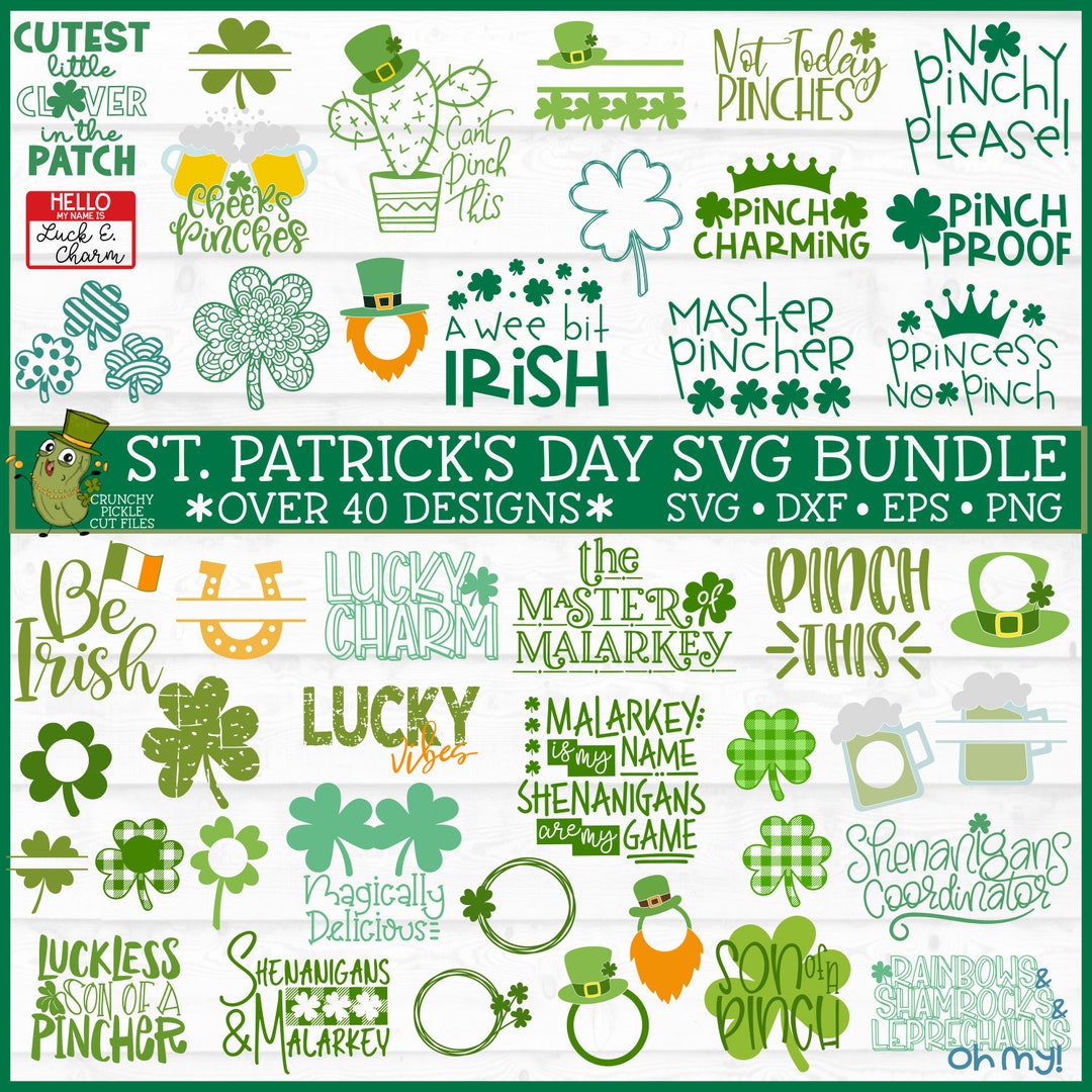 Big St. Patrick's Day SVG File Bundle, Dxf, Eps, Png, St Patrick's Day ...