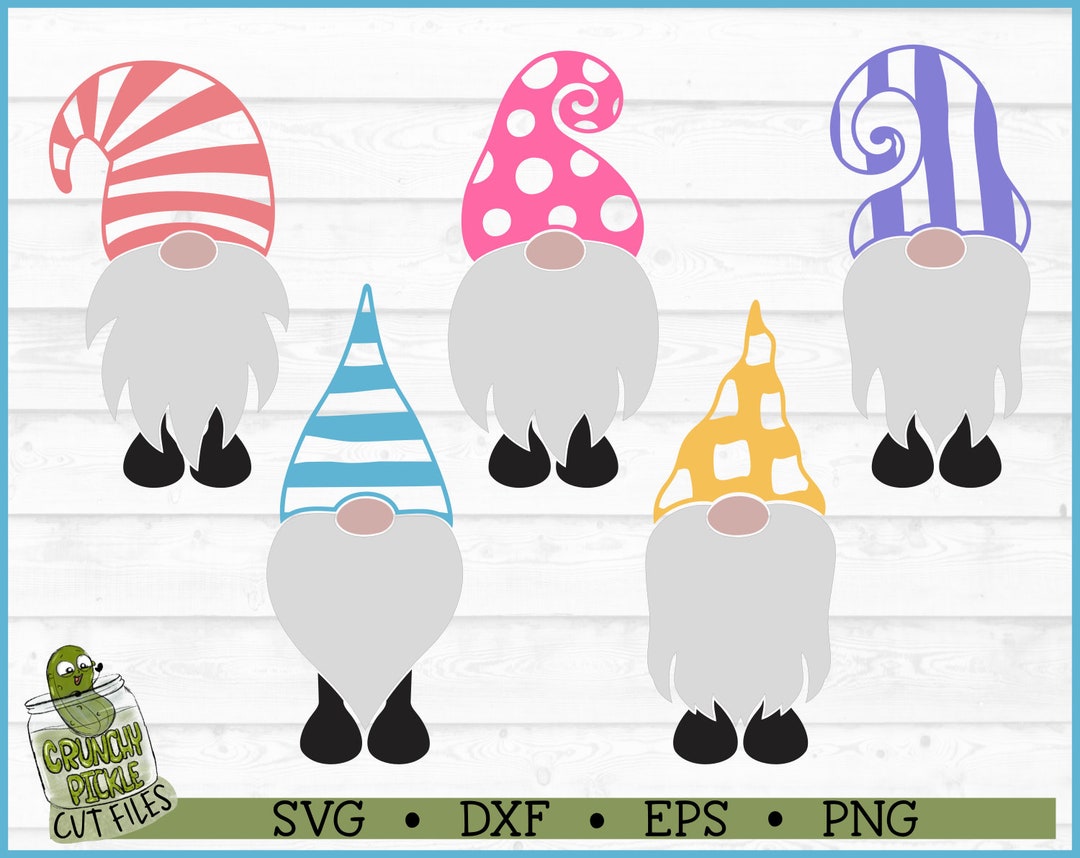 Gnome Shorties Set 2 SVG File, Dxf, Eps, Png, Gnome Svg, Short Gnomes ...