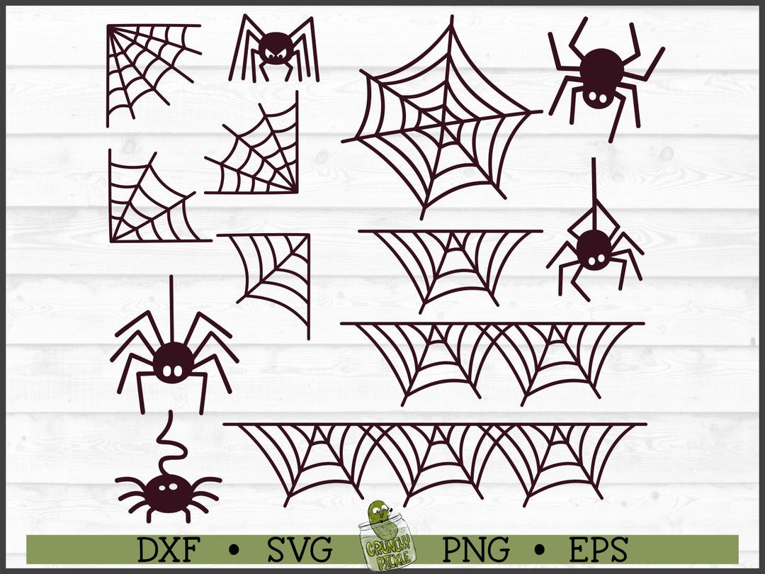 Spiders SVG File Dxf Eps Png Halloween Svg Spiderweb Svg - Etsy