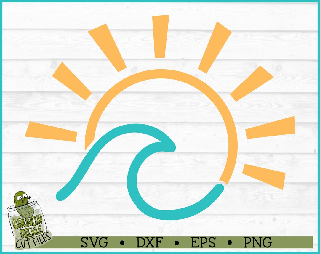 Sun Wave SVG File Dxf Eps Png Beach Svg Summer Svg Pool - Etsy