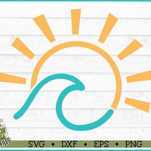 Sun Wave SVG File Dxf Eps Png Beach Svg Summer Svg Pool - Etsy