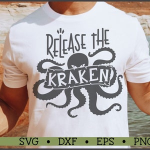 Release the Kraken SVG File, Dxf, Eps, Png, Pirate Svg, Pirate Quote ...