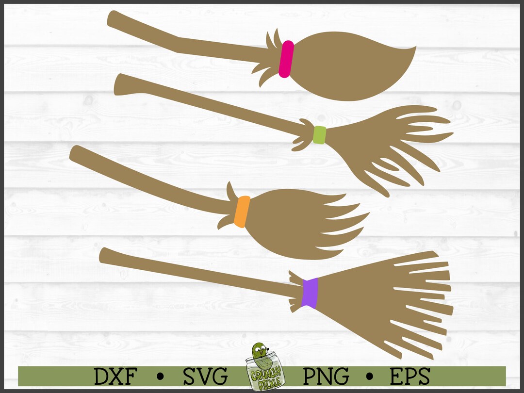 Witch Brooms SVG File, Dxf, Eps, Png, Halloween Svg, Witch Svg ...