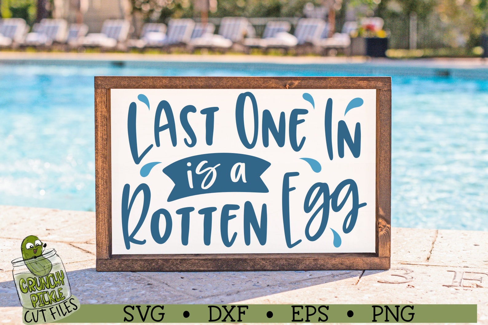Last One In Is a Rotten Egg svg file dxf eps png Pool | Etsy