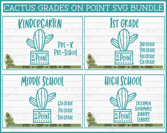 Cactus Grades on Point SVG Bundle Dxf Eps Png Teacher Svg | Etsy
