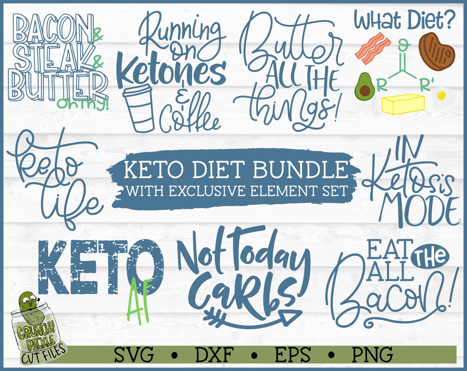 Keto Diet SVG Bundle Dxf Eps Png Keytones Svg Ketosis | Etsy