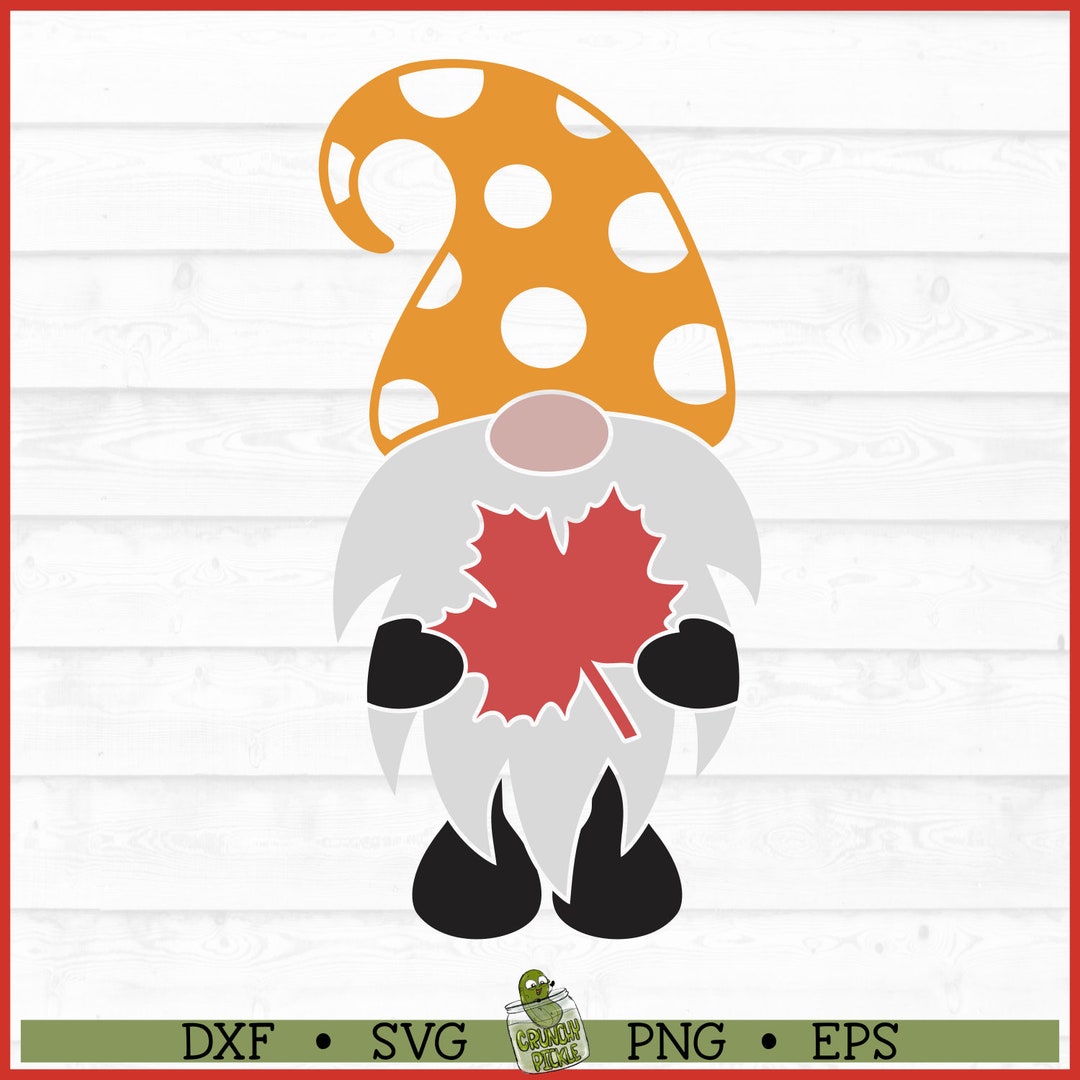 Fall Short Gnome With Leaf SVG File, Dxf, Eps, Png, Autumn Gnome Svg ...