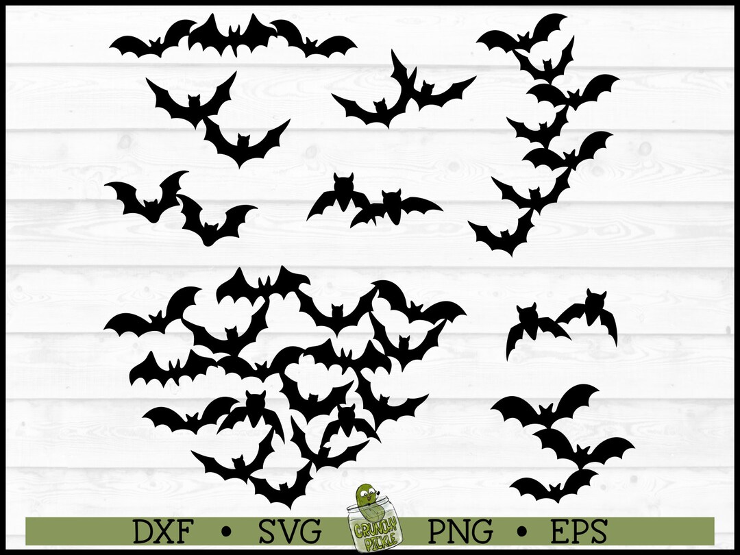 Bat Swarms SVG Bundle Dxf Eps Png Halloween Svg Bats Svg - Etsy