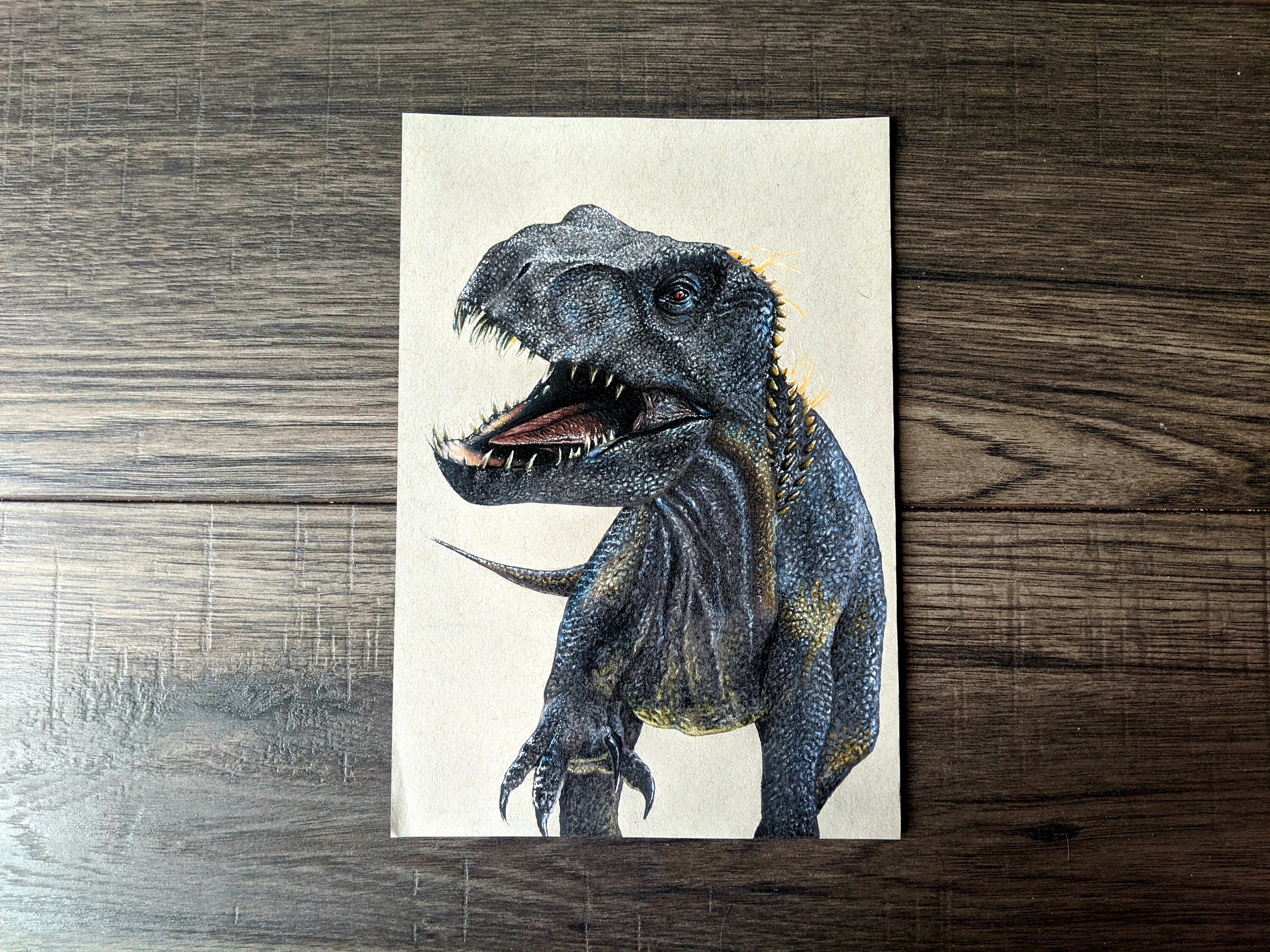 Raptor Drawing Fine Art Print Signed Print Art Print Dinosaur Art Print ...