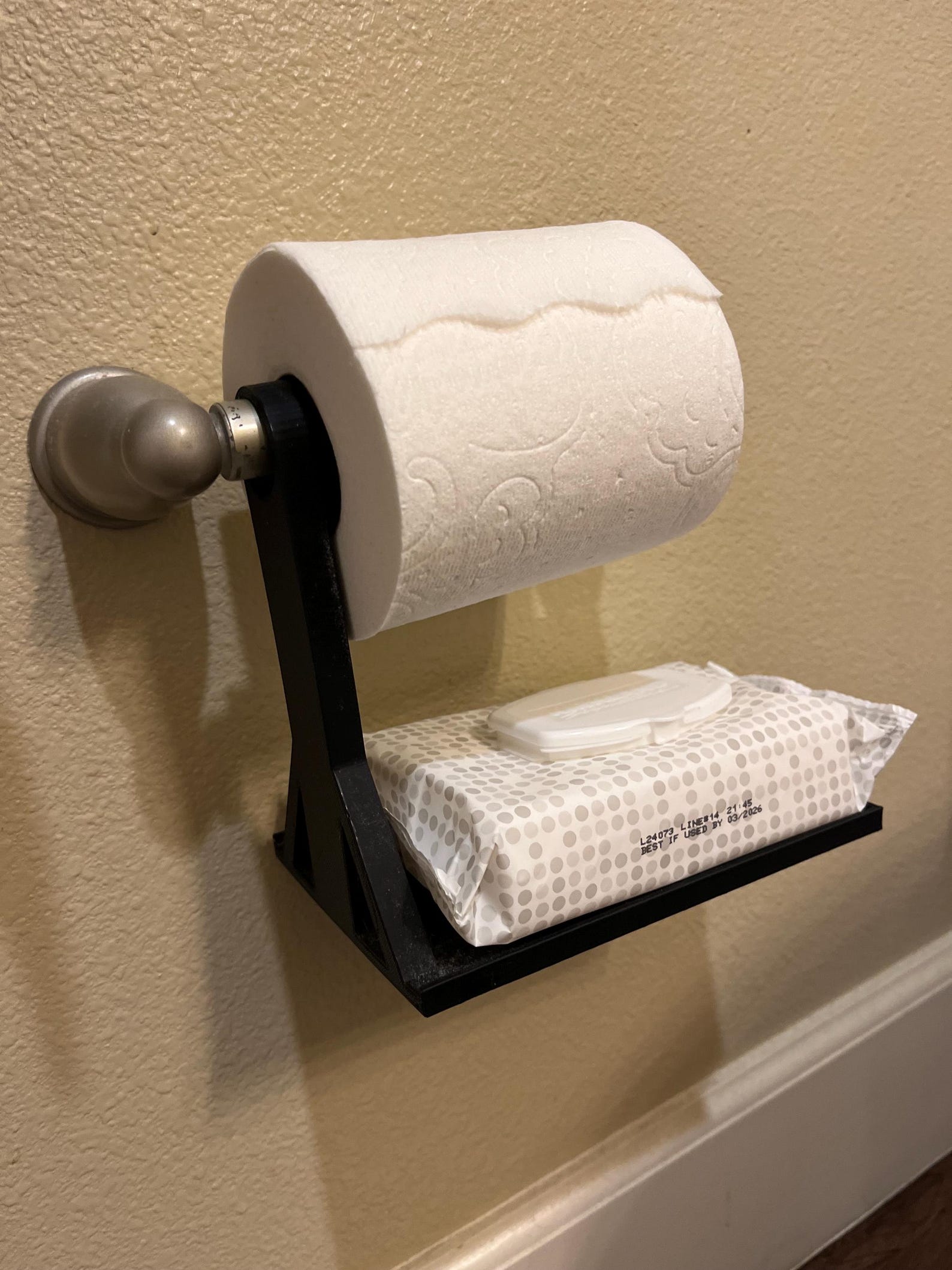 Bathroom Wipes Holder – 2-in-1 Toilet Paper & Flushable Wipe Storage ...