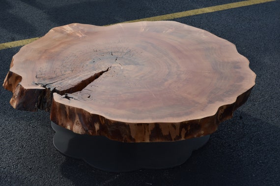 Coffee Table Round Coffee Table Wood Slice Coffee Table Live Edge Cookie Slab Natural Edge Live Edge Slab Rustic Coffee Table Etsy