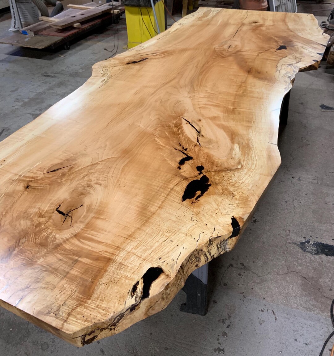 Live Edge Spalted Maple Dining Table - Etsy