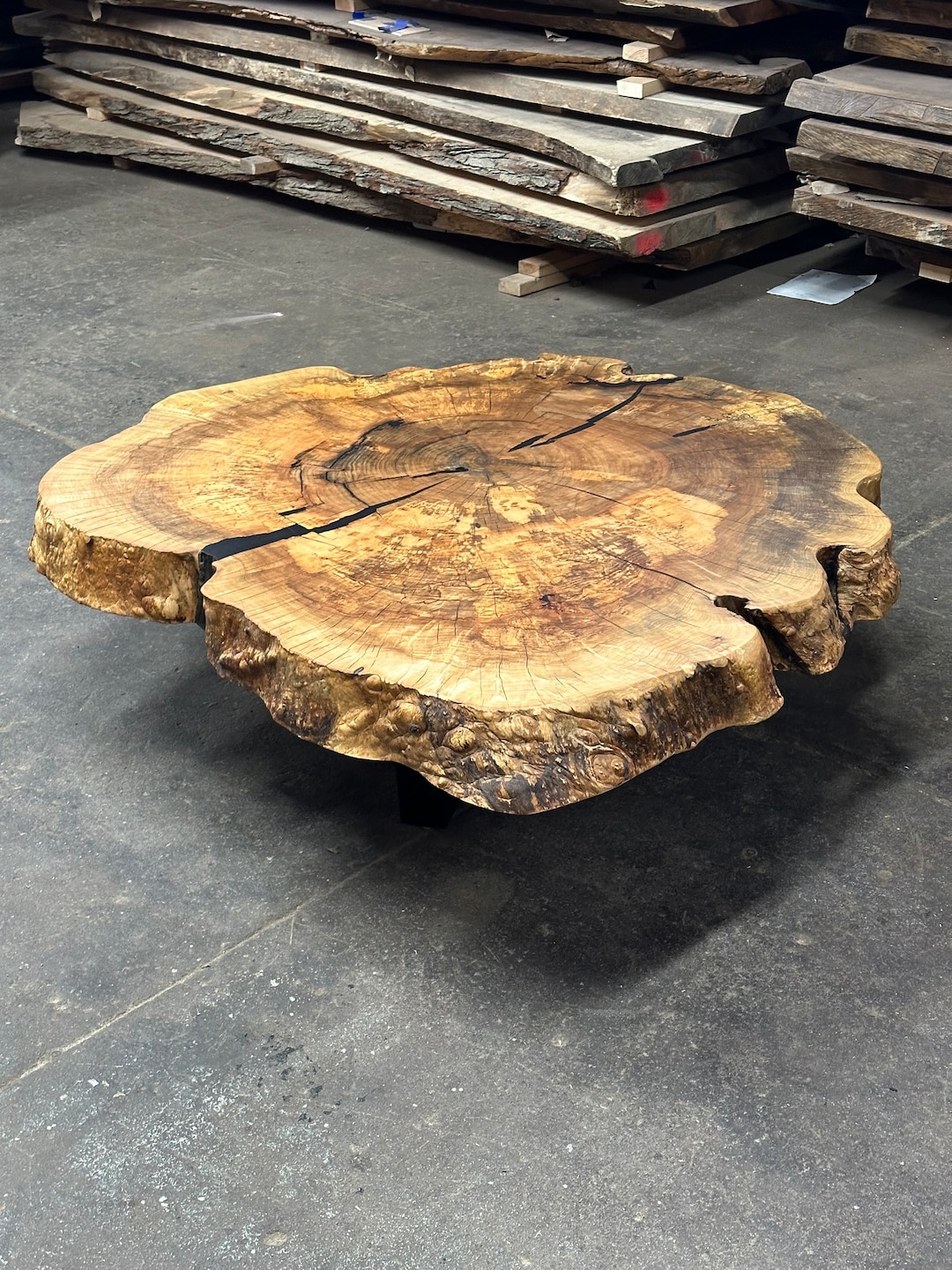 Round Coffee Table, Slab Coffee Table, Wood Slice Coffee Table, Live ...