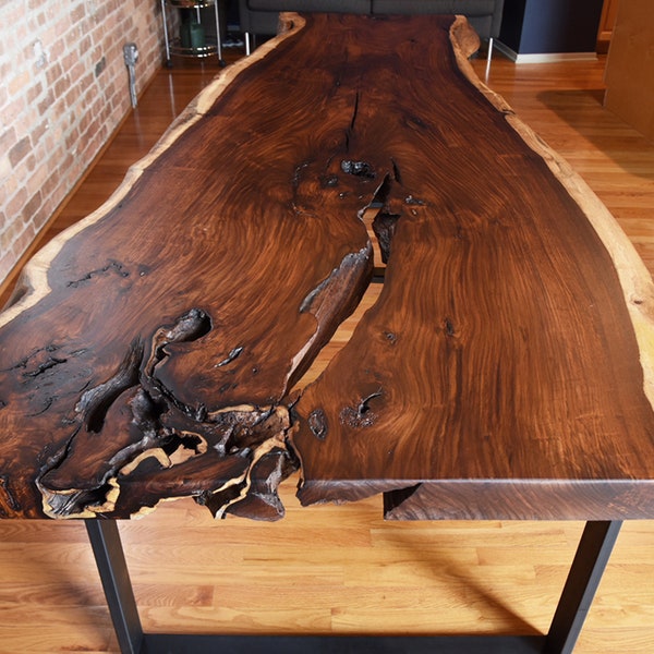 Wood Slab Dining Table - Etsy