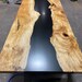 Spalted Maple River Dining Table, Live Edge With Black Epoxy - Etsy