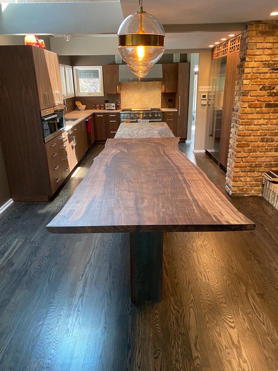 Claro Walnut Single Slab Island - Etsy