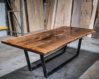 Black Walnut Book Matched Table - Etsy