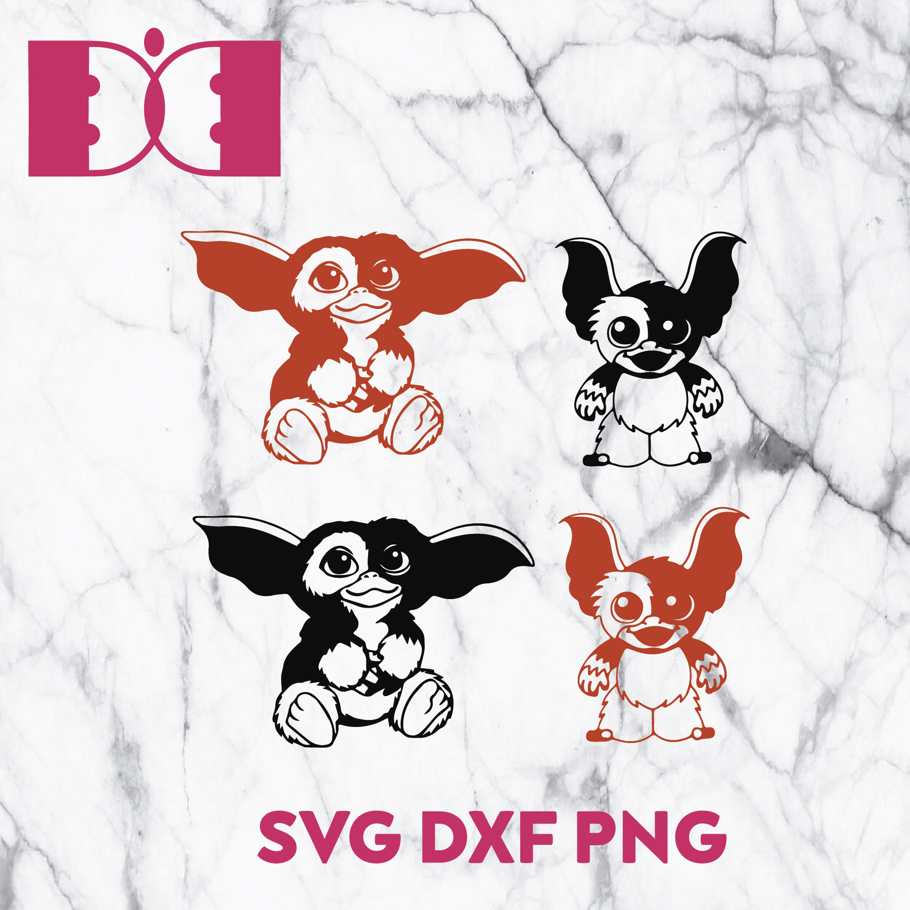 Gizmo set SVGDXFPNGcricutsilhouettecameoprintiron | Etsy