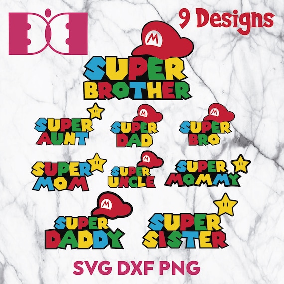 Super Mario Familysuper Brothersuper Dadsuper Momsuper - Etsy