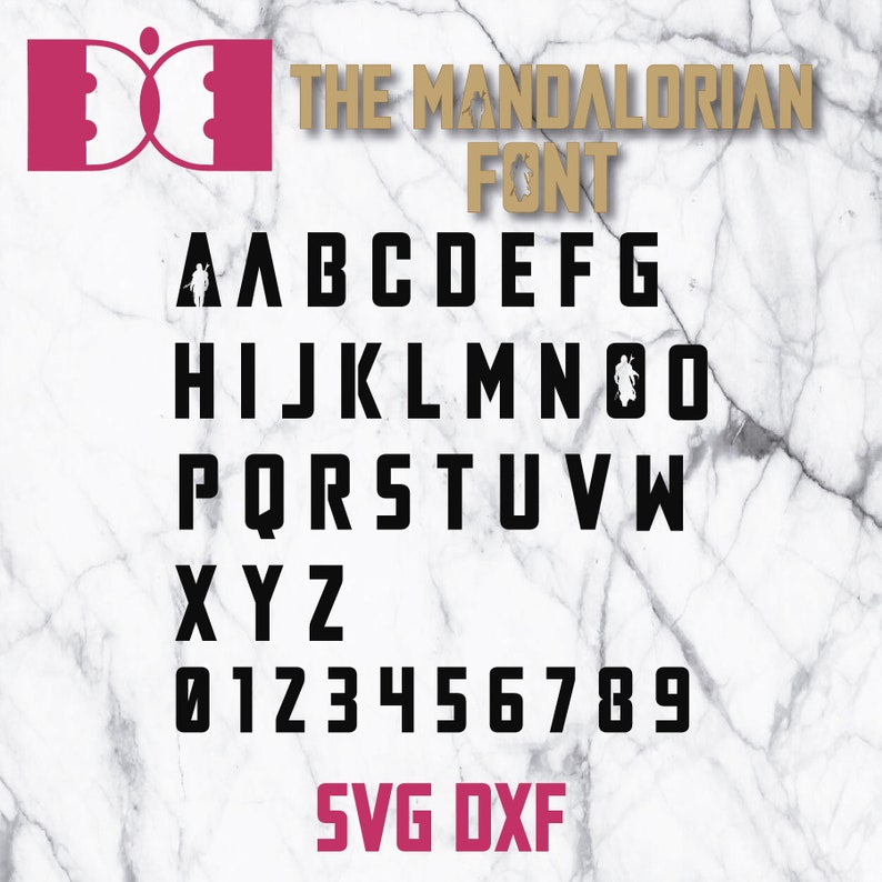 The Mandalorian FontSVGDXFPNGcricutsilhouettecameoThe | Etsy